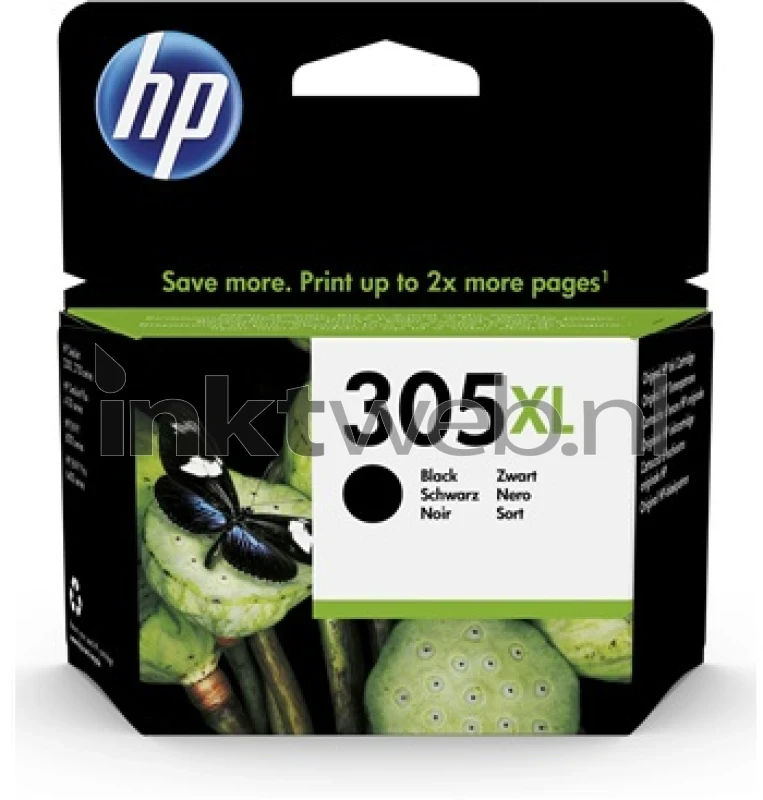 HP 305XL zwart cartridge | Voordelig bij Inktweb.nl